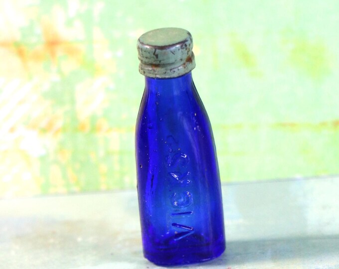 Vintage 1920's Cobalt Blue Vicks Drops Sample Bottle - Etsy