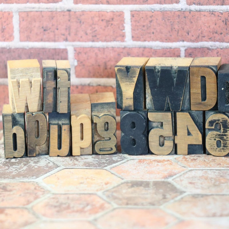 Letterpress Blocks - Etsy