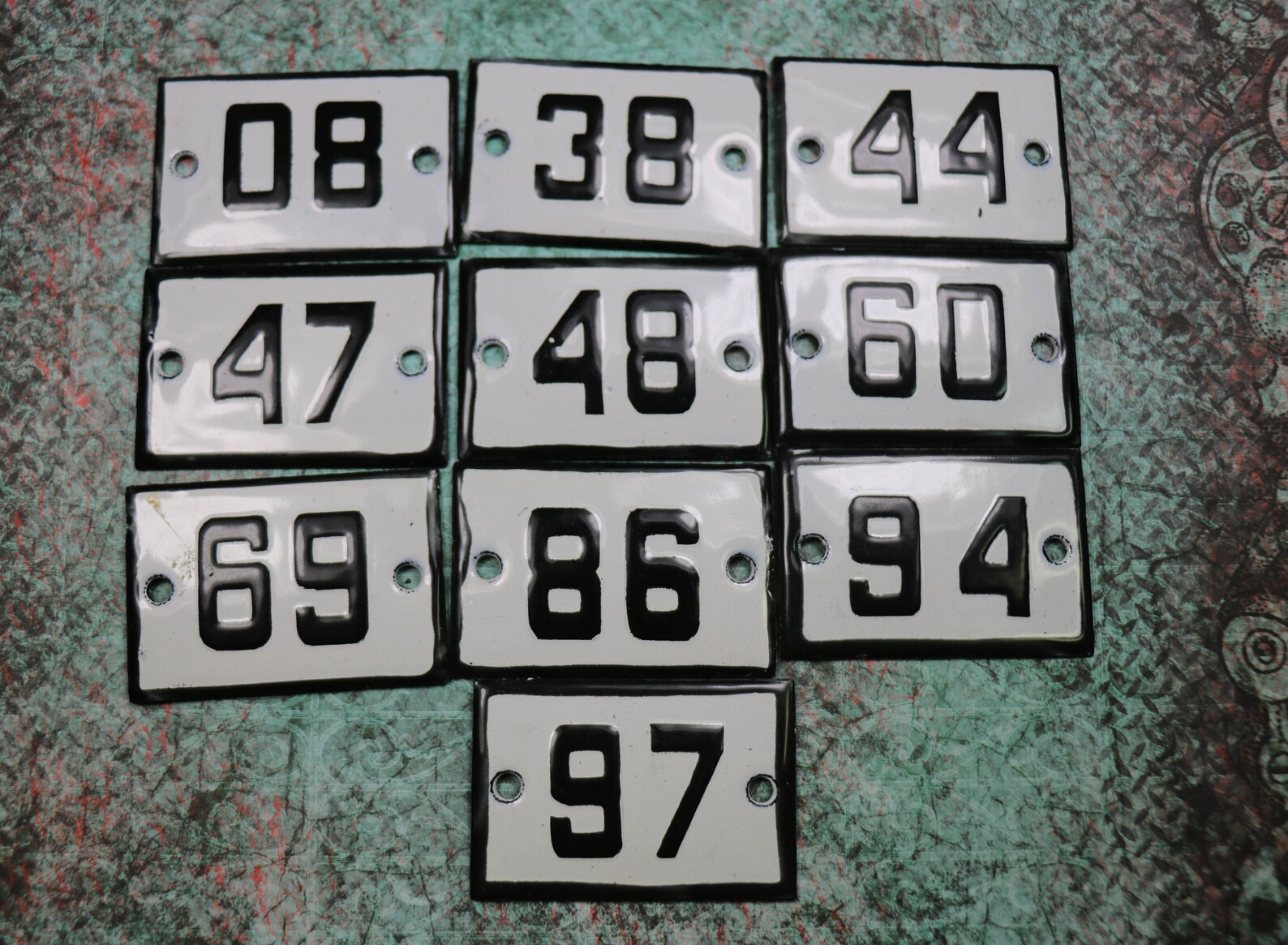 1 Antique Porcelain House Number Plate | Etsy