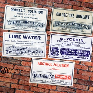 5 Antique and Vintage Pharmacy Labels - Etsy