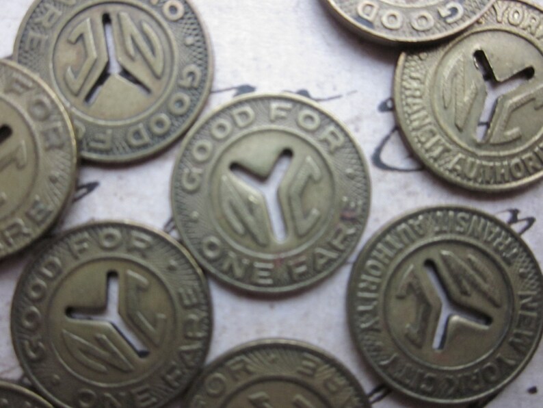 1 Vintage 1950's New York City Subway Token | Etsy