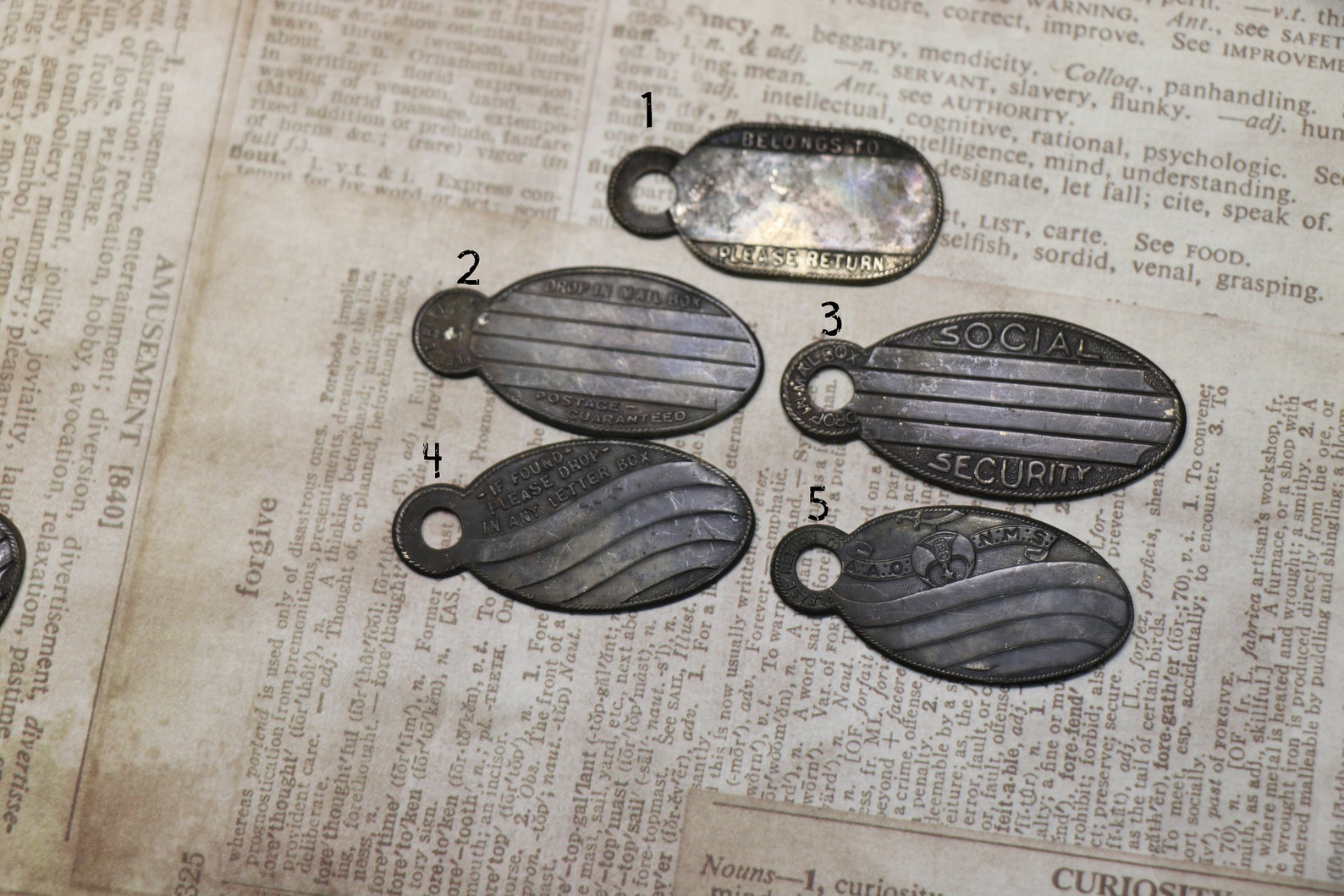 1 Vintage Metal Unused Key Tag | Etsy