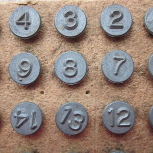 3 Vintage Metal Numbered Tacks - Etsy