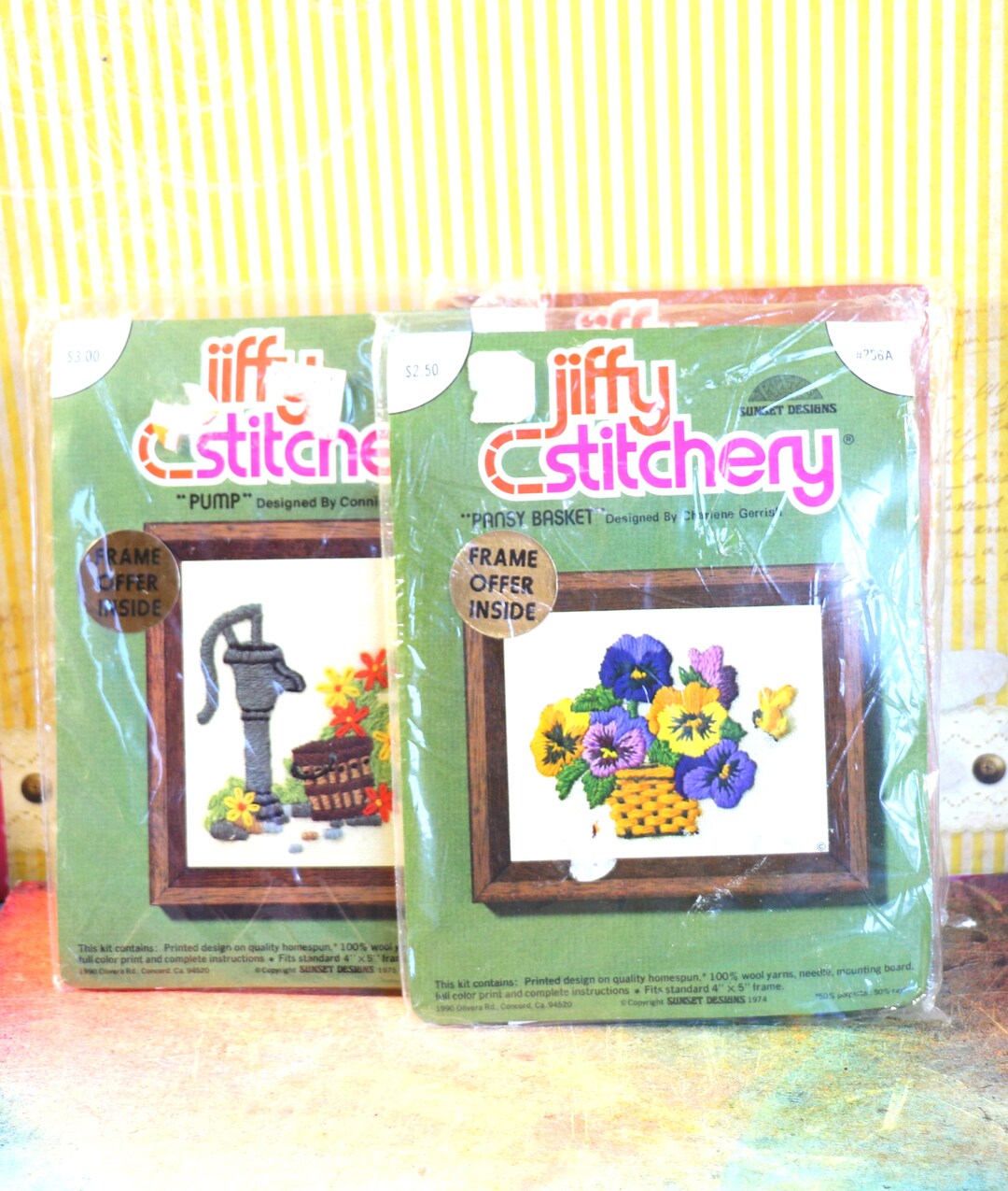 1 Vintage 1970s DIY Jiffy Stitchery Kit - Etsy