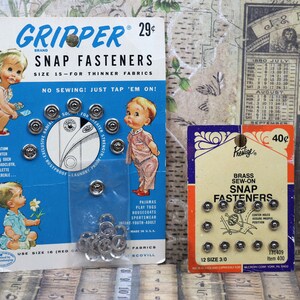 1 Pack of Unused Vintage Snaps - 6 to Choose From - Etsy