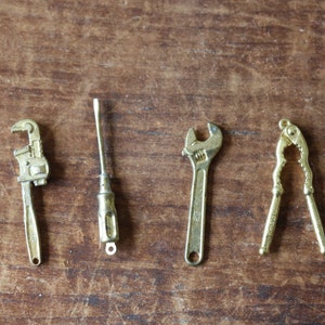 1 Vintage Miniature Brass Tool - Etsy