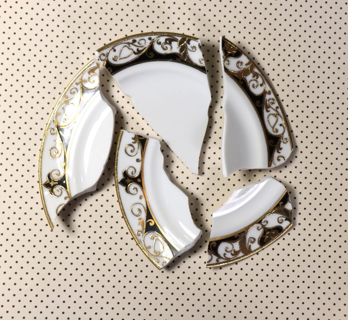 5 Pieces of Broken Ceramic for Mosaic - Etsy