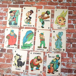 Vintage Pinocchio Cards - Etsy