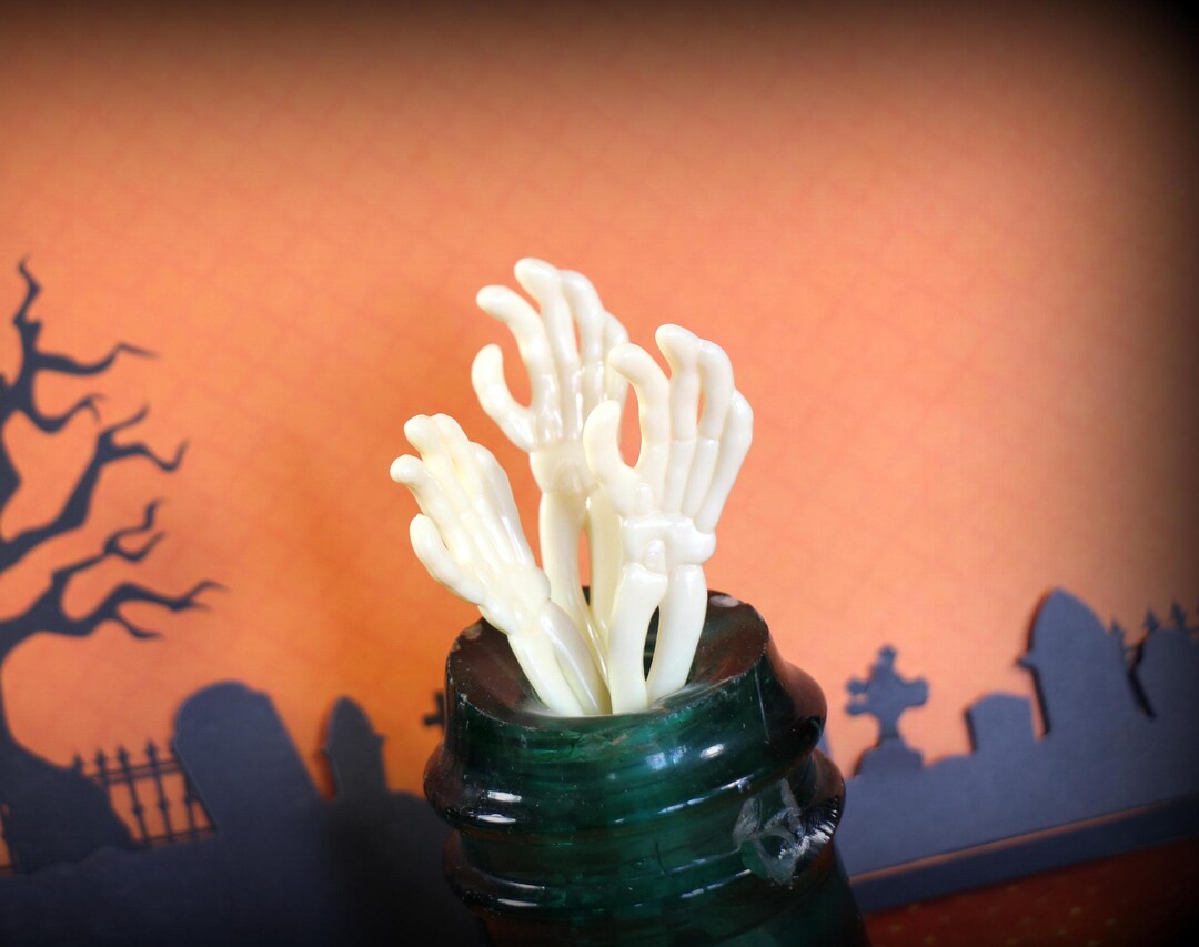 2 Vintage Plastic Skeleton Arm Halloween Pick - Etsy