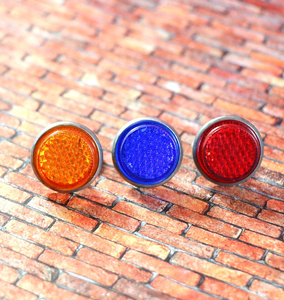 2 Vintage Plastic Stratolite Orange Reflectors - Etsy