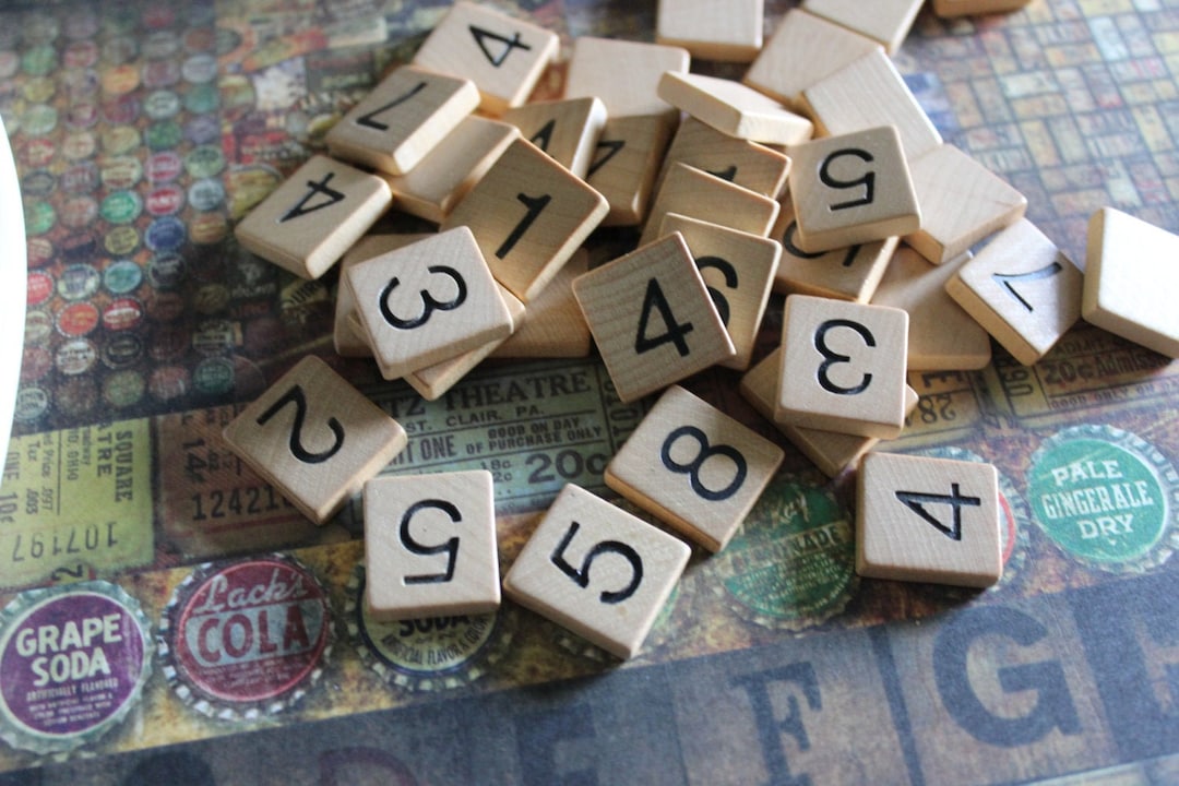 1 Scrabble Number Tile - Select Your Own - Etsy