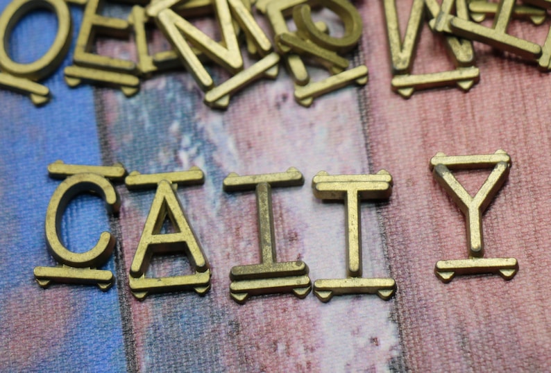3 Vintage Brass Letters - Etsy