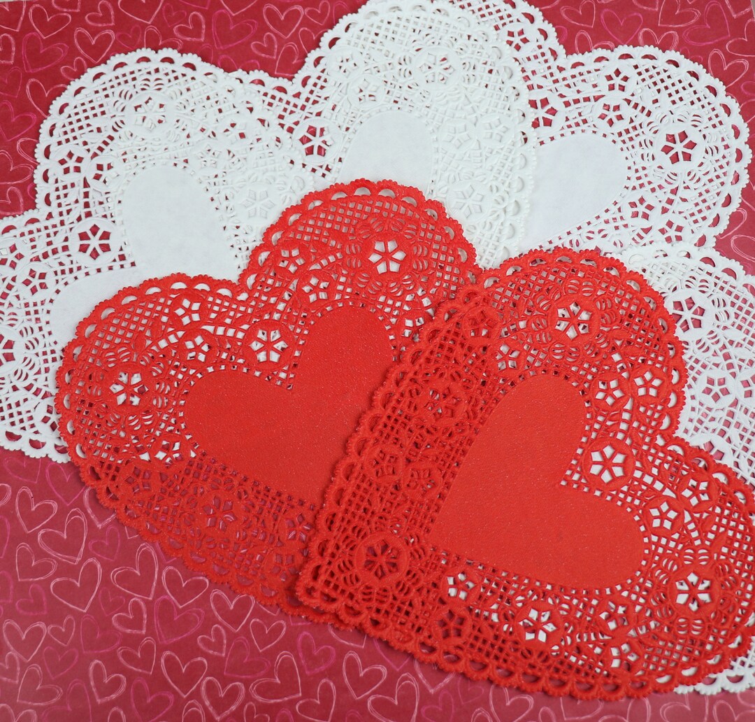 Pack of 6 Vintage Paper 6" Heart Doilies - Etsy