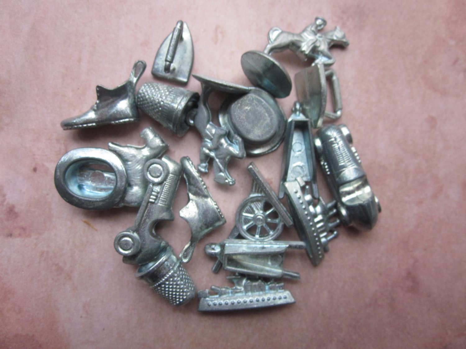 3 Vintage Metal Monopoly Game Pieces - Etsy