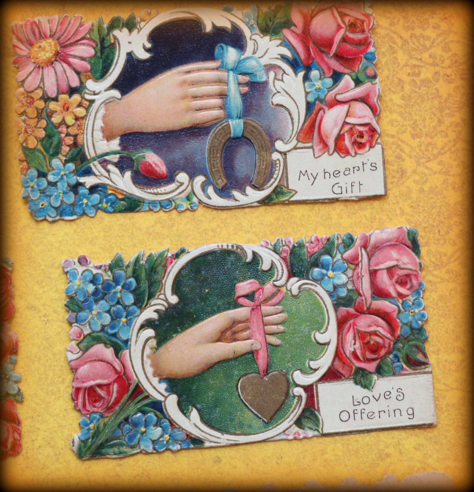 1 Antique Victorian Scrap With Hand Gift Cards - Etsy