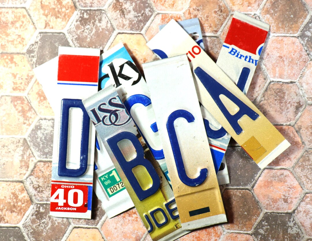 1 Vintage License Plate Letter - Etsy