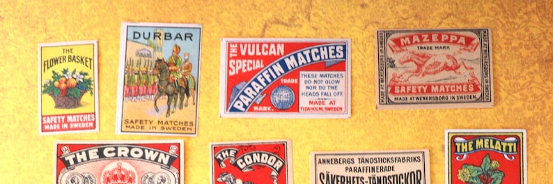 1 Antique Matchbox Label - Etsy