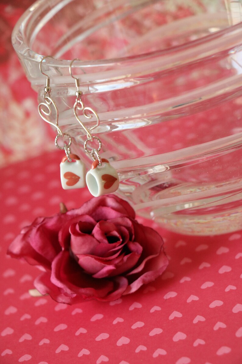 1 Miniature Ceramic Mug with Heart | Etsy