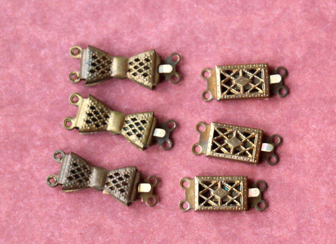 1 Vintage Fancy Brass Box Clasp - Etsy