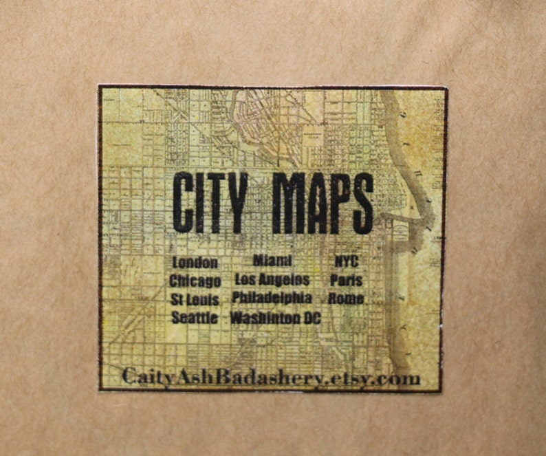 1 Pack of Vintage City Walking Map Pieces - Etsy