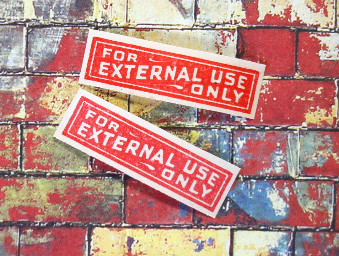 3 Vintage/antique 'for External Use Only' Pharmacy Labels - Etsy