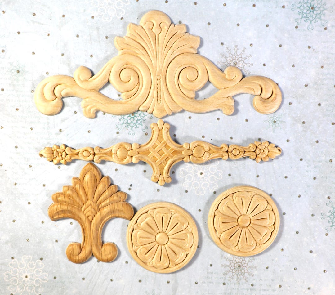 1 Unfinished Wood Decorative Applique - Etsy