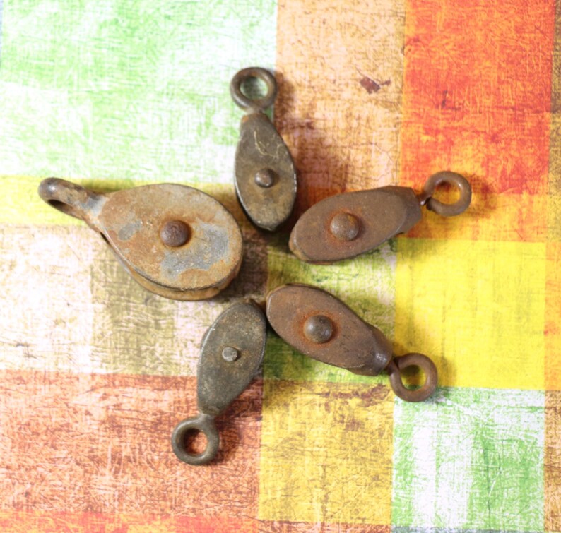 1 Vintage Small Pulley - Etsy