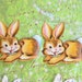 2 Vintage Dennison Bunny Stickers - 4 Choices - Etsy