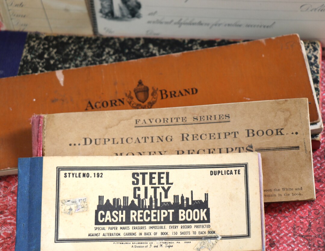 1 Antique/vintage Book of Receipts, Promise to Pay and the Such - 7 ...