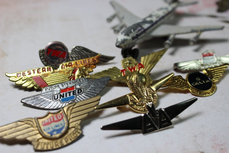 1 Vintage Metal Airline Junior Pilot or Stewardess Pin - Etsy