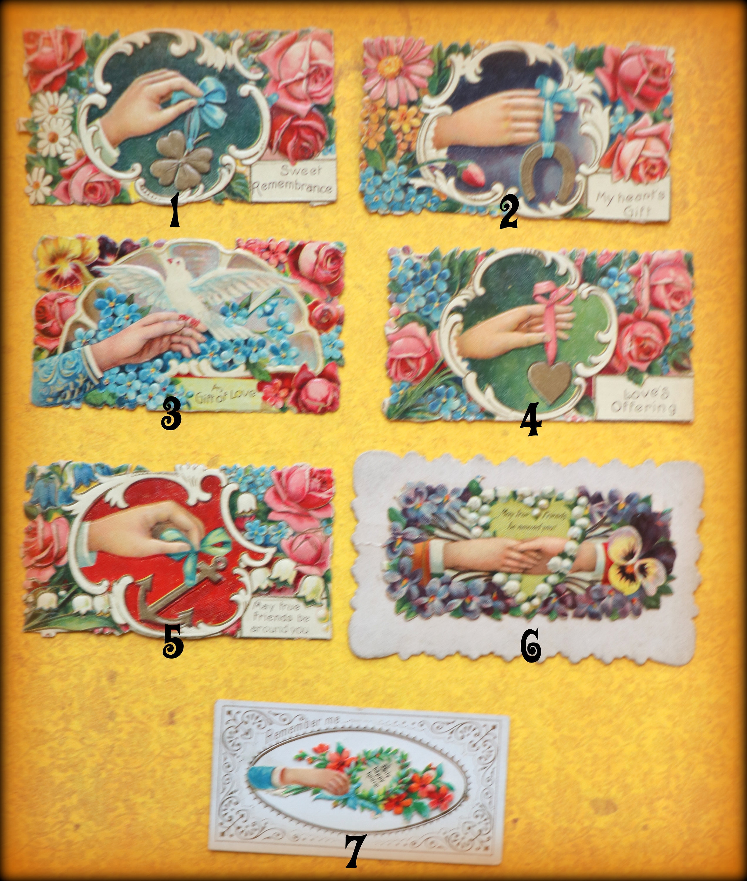 1 Antique Victorian Scrap With Hand Gift Cards - Etsy