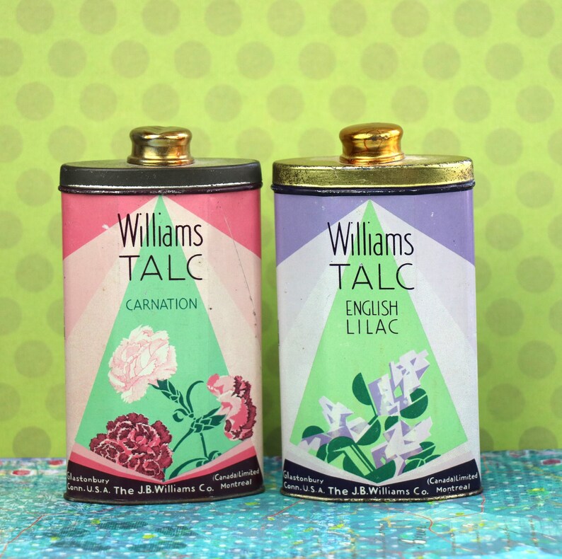 1 Vintage J.B. Williams Company Talcum Powder Tin - Etsy