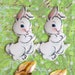 2 Vintage Dennison Bunny Stickers - 4 Choices - Etsy