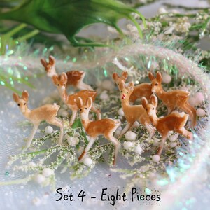 1 Set of Vintage Miniature Plastic Deer Choose From 5 Different Sets - Etsy