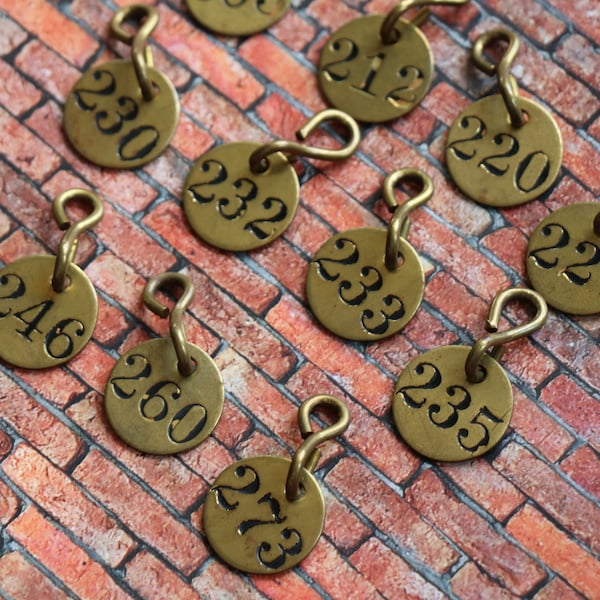 Numbered Brass Tag - Etsy