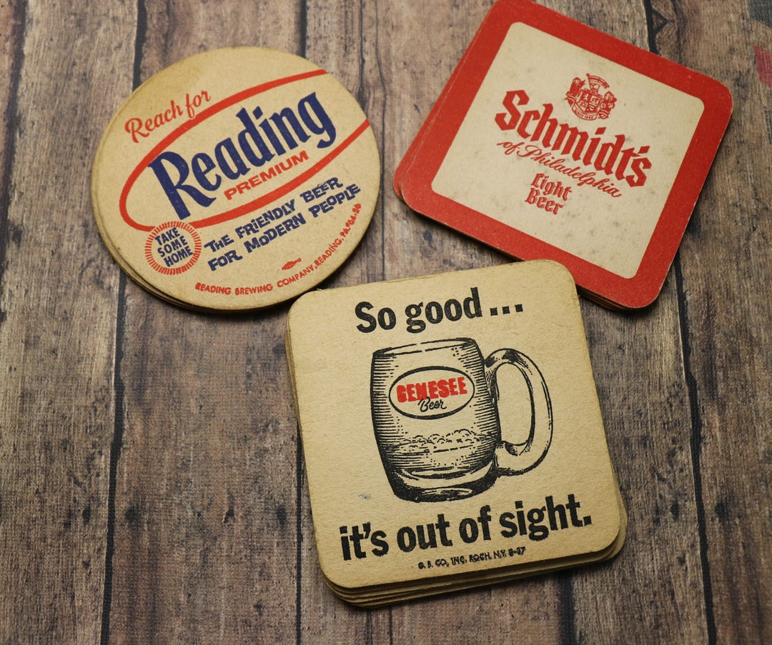1 Vintage Thick Cardboard Beer Coaster - Etsy
