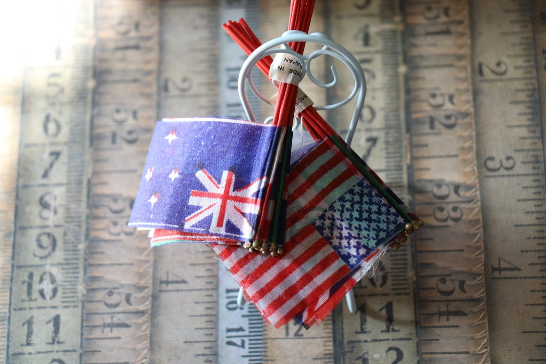 10 Vintage Miniature International Silk Flags - Etsy