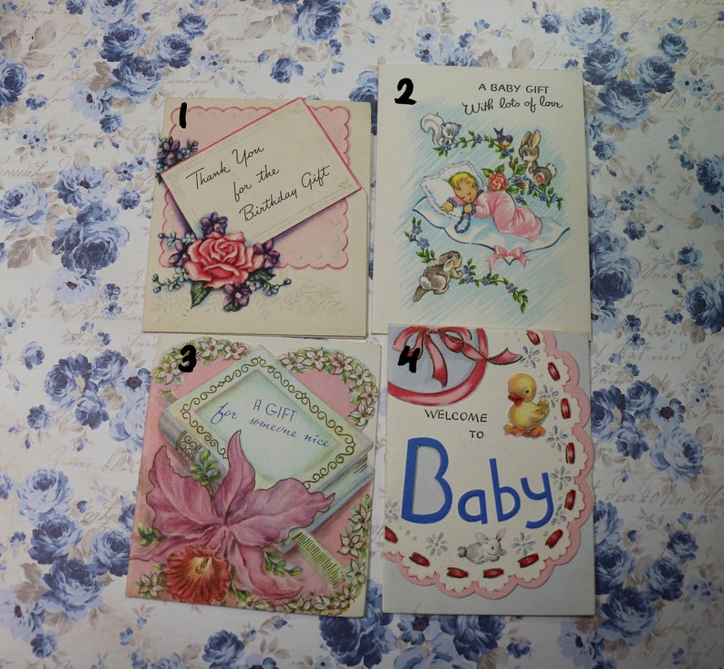 1 Vintage Adorable Petite Greeting Card | Etsy