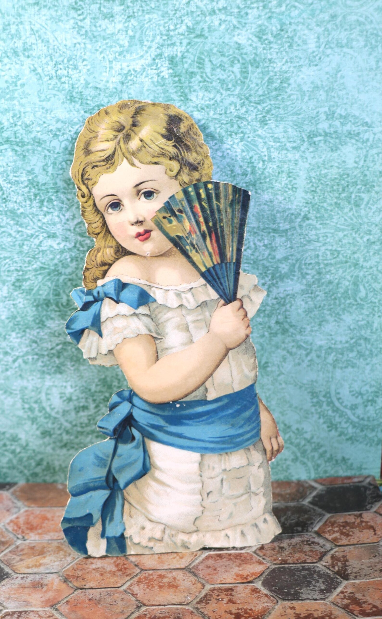 Antique Large Victorian Girl Scrap Die Cut - Etsy