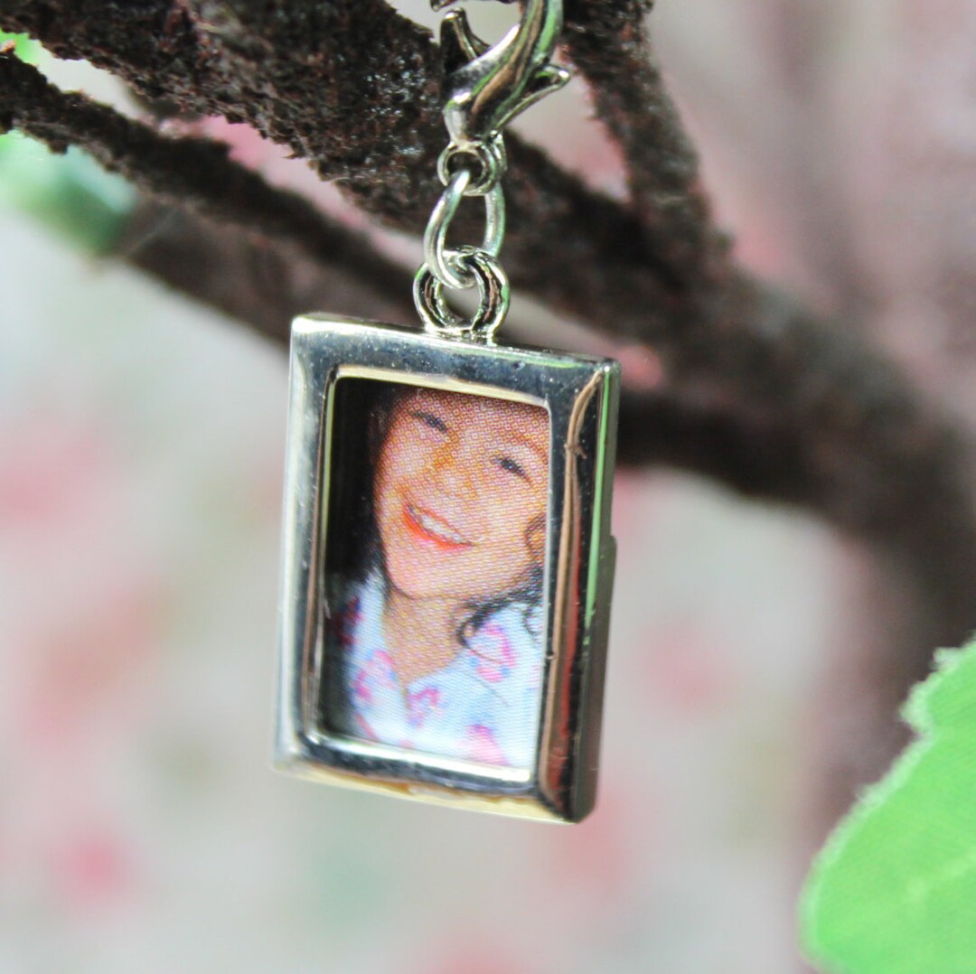 1 Vintage Mini Silver Plated Picture Frame Charm - Etsy