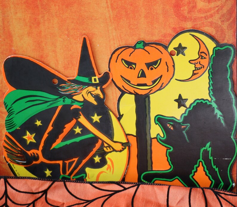 1 Vintage Beistle Embossed Halloween Die Cut - Etsy