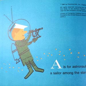 Vintage 1966 Space Alphabet Children's Book - Etsy
