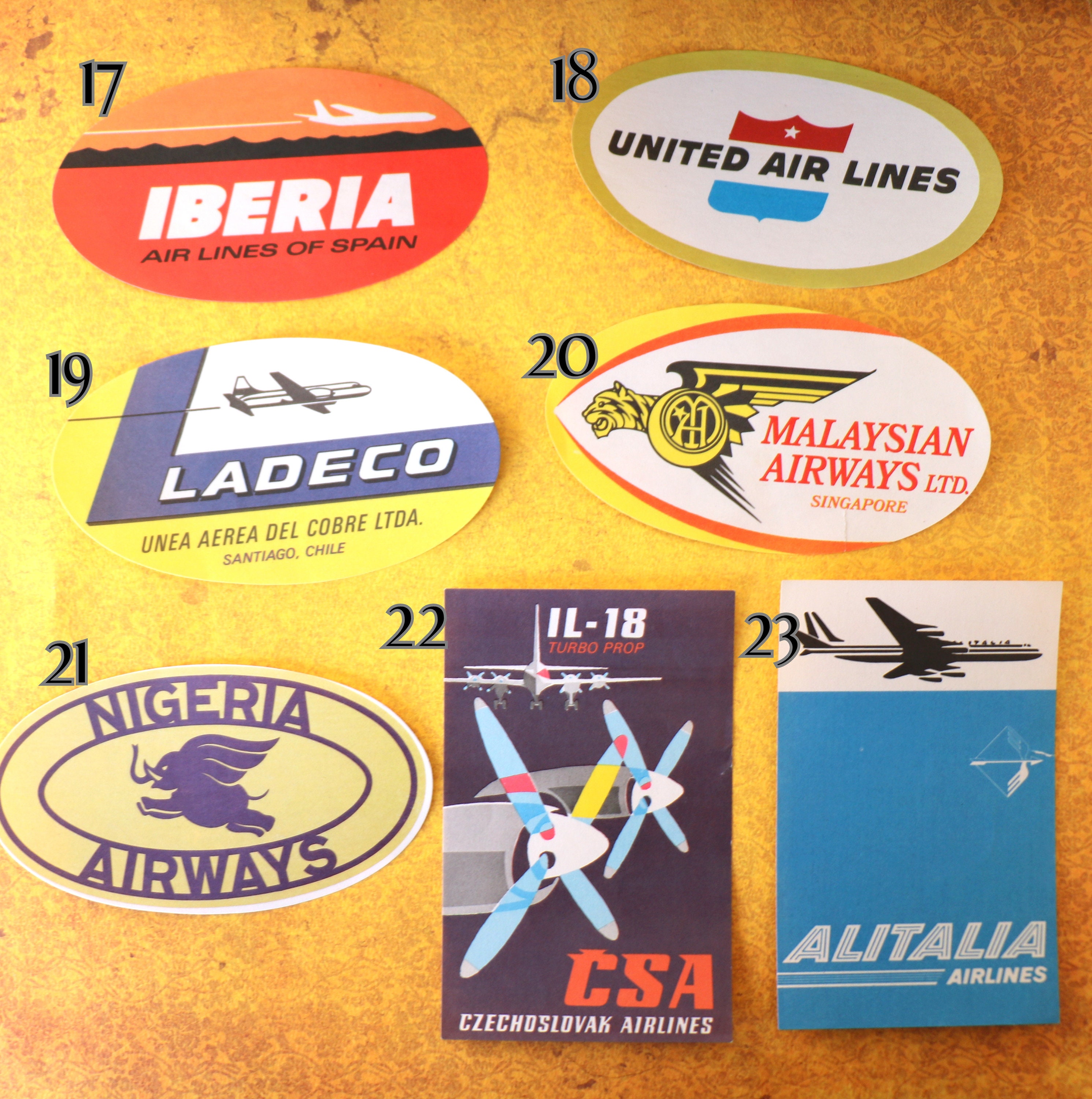 1 Vintage Airlines Baggage Sticker | Etsy