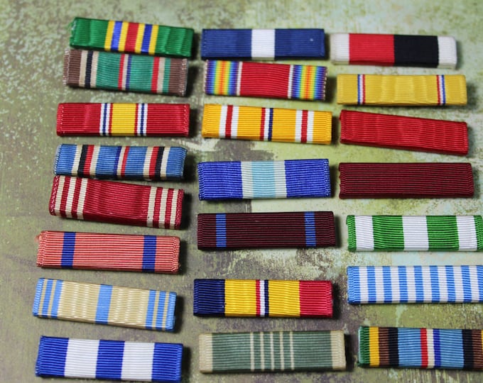 1 Vintage Military Ribbon Bar - Etsy