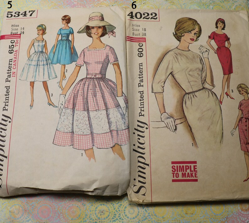 1 Vintage Simplicity Dress Pattern - Etsy