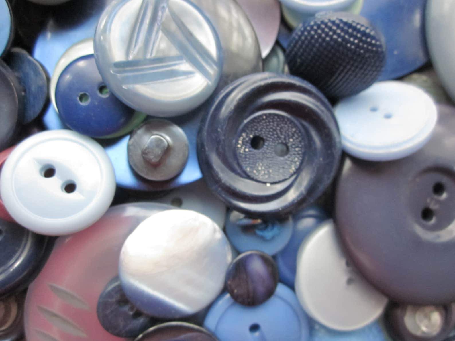 Vintage Shades of Blue Buttons - Etsy