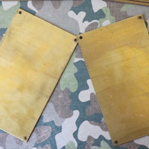 1 Vintage Brass Army Machine Identification Plate - Etsy