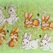 2 Vintage Dennison Bunny Stickers - 4 Choices - Etsy