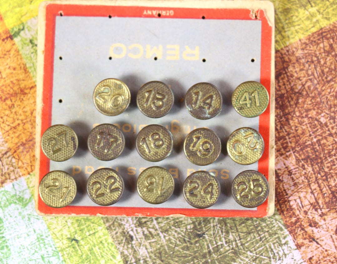 1 Vintage Remco Brass Numbered Tack - Etsy