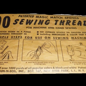 1 Vintage 1950's Set of "magic Match" Thread Spools - Etsy